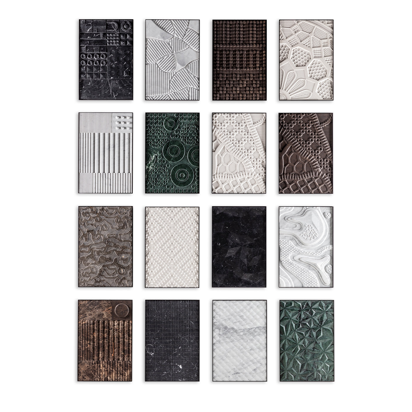 Imbrex Black Marquinia Marble Decorative Panel Lithea | Artemest