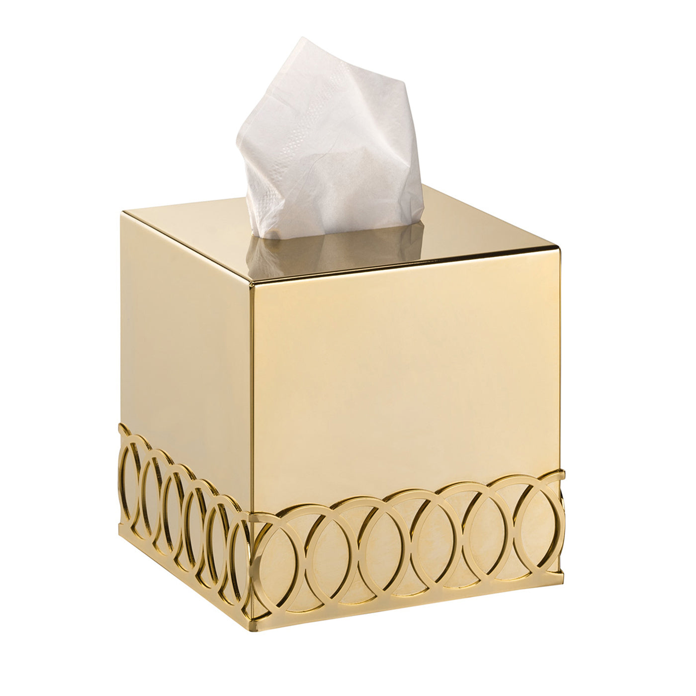 NEW YORK SQUARE TISSUE BOX - GOLD Villari | Artemest