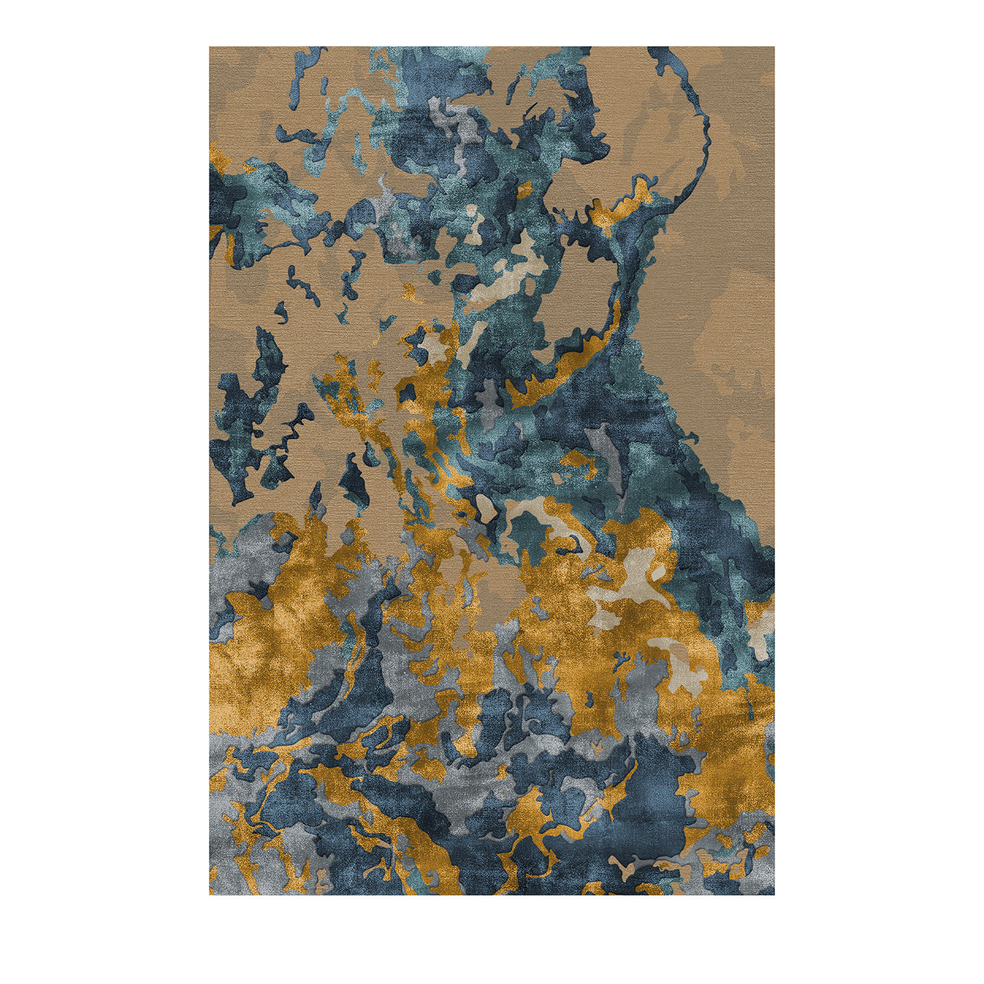 Stardust Tiger Eye Beige and Blue Carpet Sirecom | Artemest