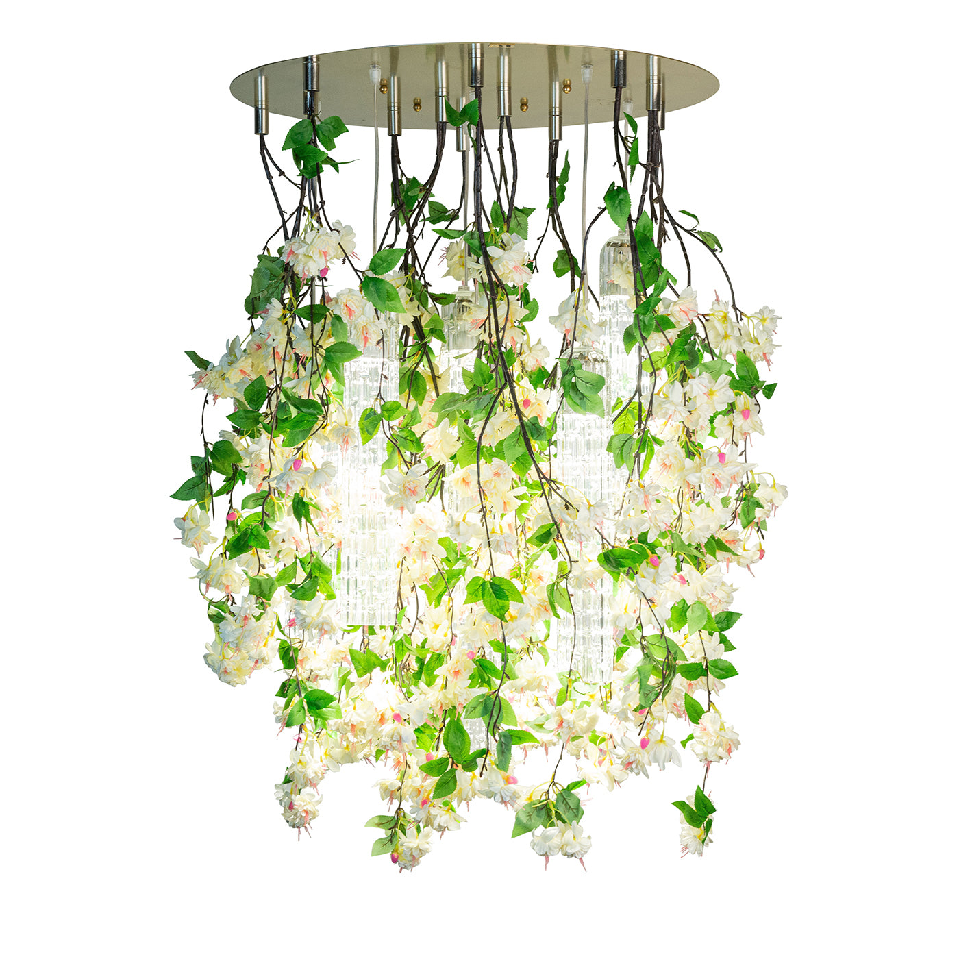 Flower Power White Cascade Round Large Ceiling Lamp VGnewtrend | Artemest