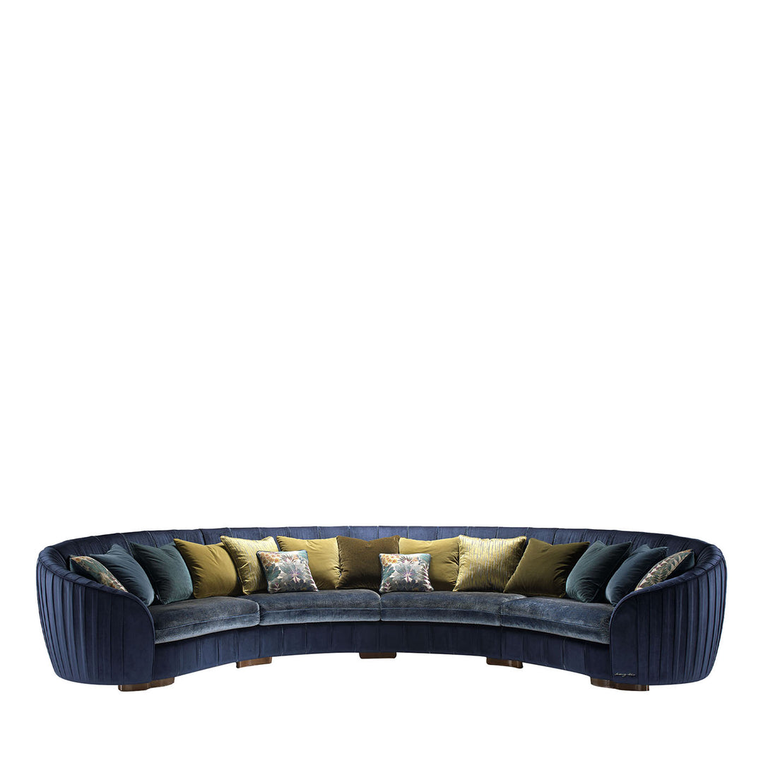 Ritz Curved Blue Sofa Bedding Atelier | Artemest