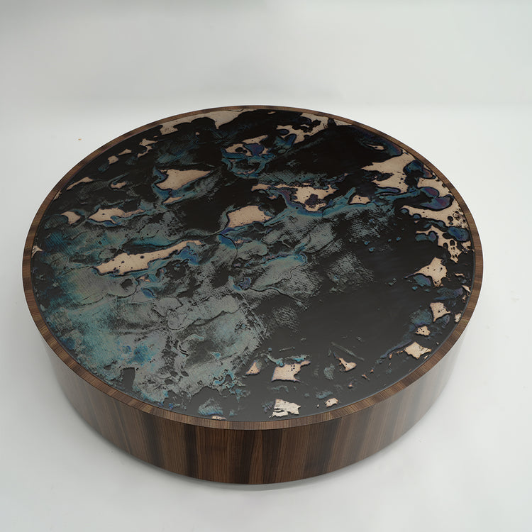 Rafael Round Zebrano Coffee Table Cafedesart | Artemest