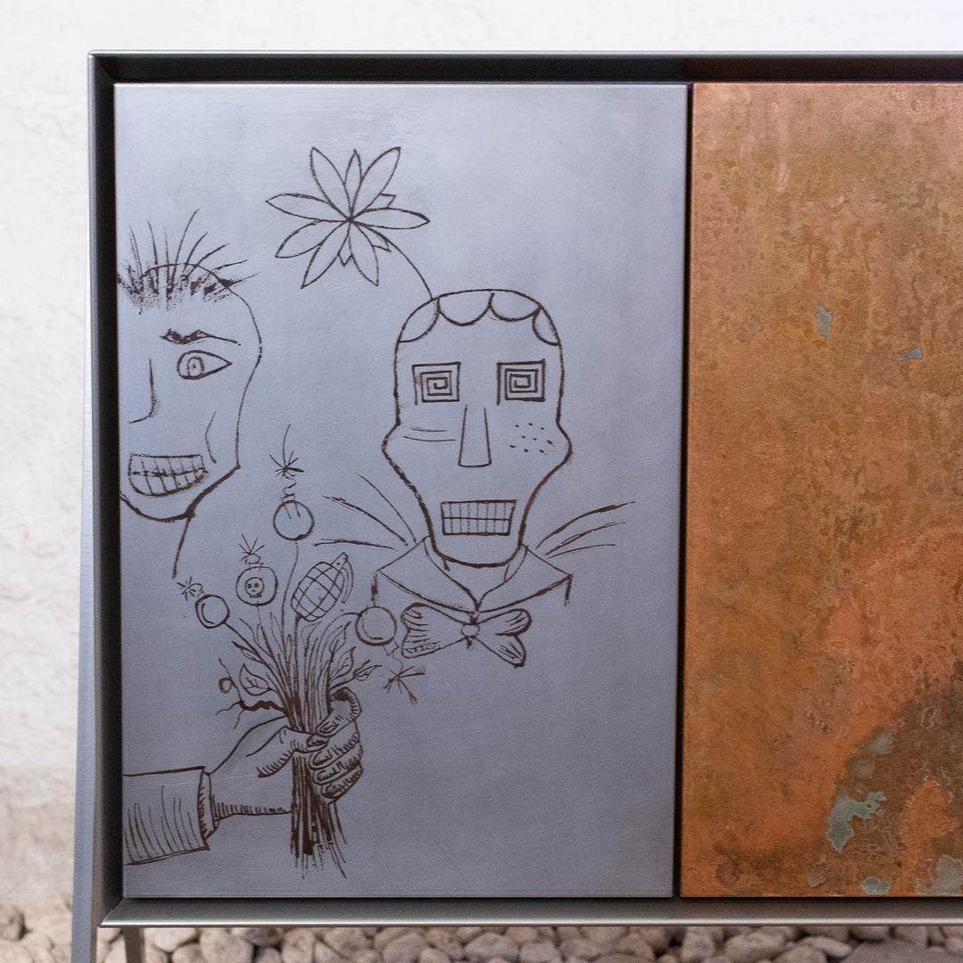 Dipinto Rame 3-Door Sideboard Idee del Fabbro | Artemest