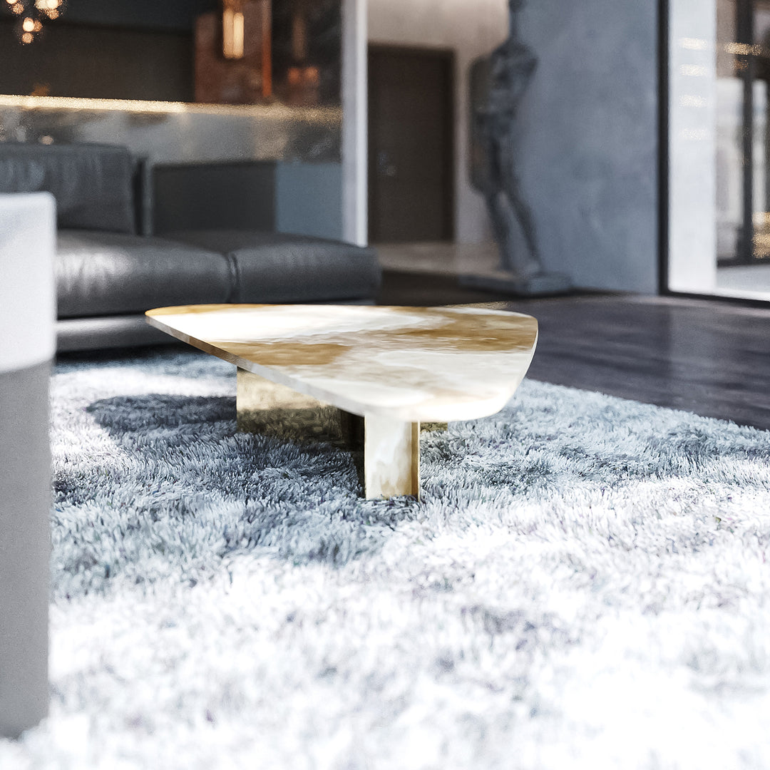 Silas Beige Marble Top With Gold Metal Structure Coffe Table L'Eccesso ...