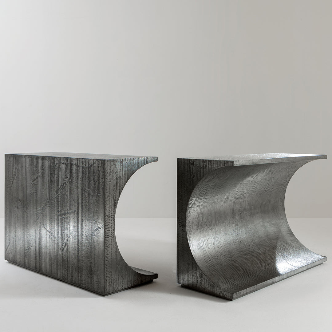 Tube Gray Metal Console Table Laura Meroni | Artemest