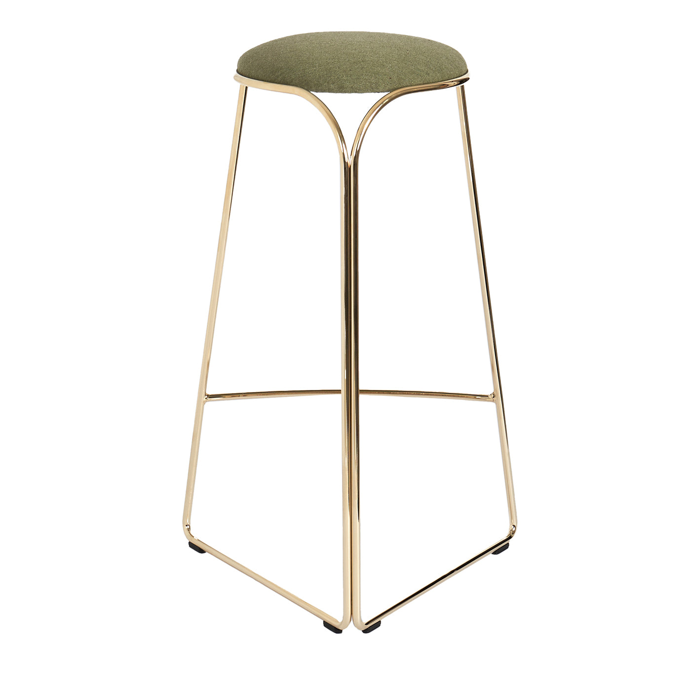 FLOW SCULPTURAL GOLD AND GREEN HI STOOL Enrico Girotti | Artemest