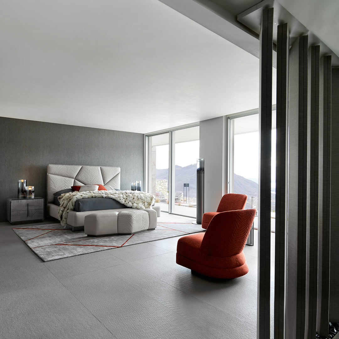 Leather bed by Castello Lagravinese Studio Giorgio Collection | Artemest