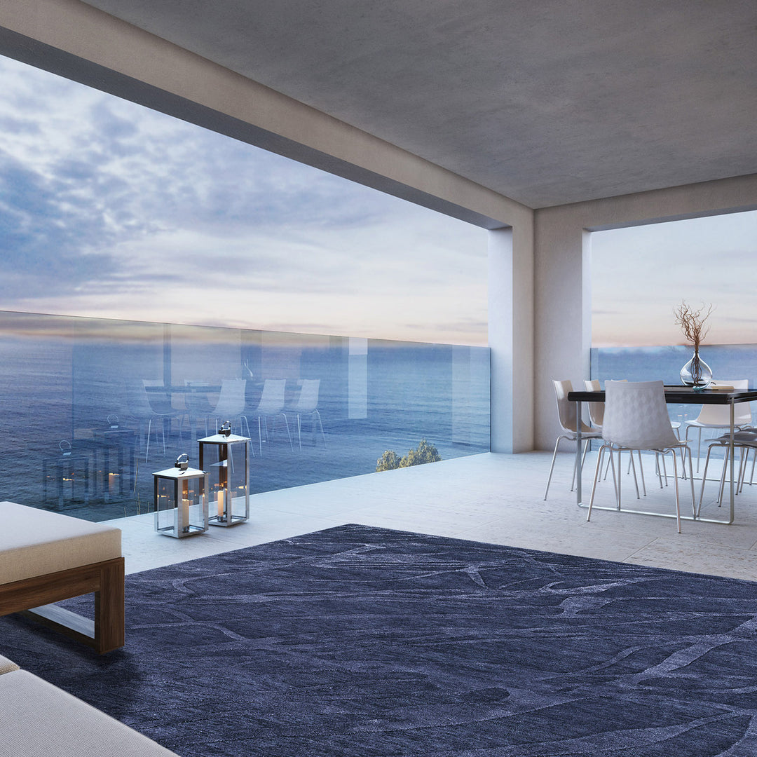 Midnight Blue Chantal Rug Sitap Carpet Couture Italia | Artemest