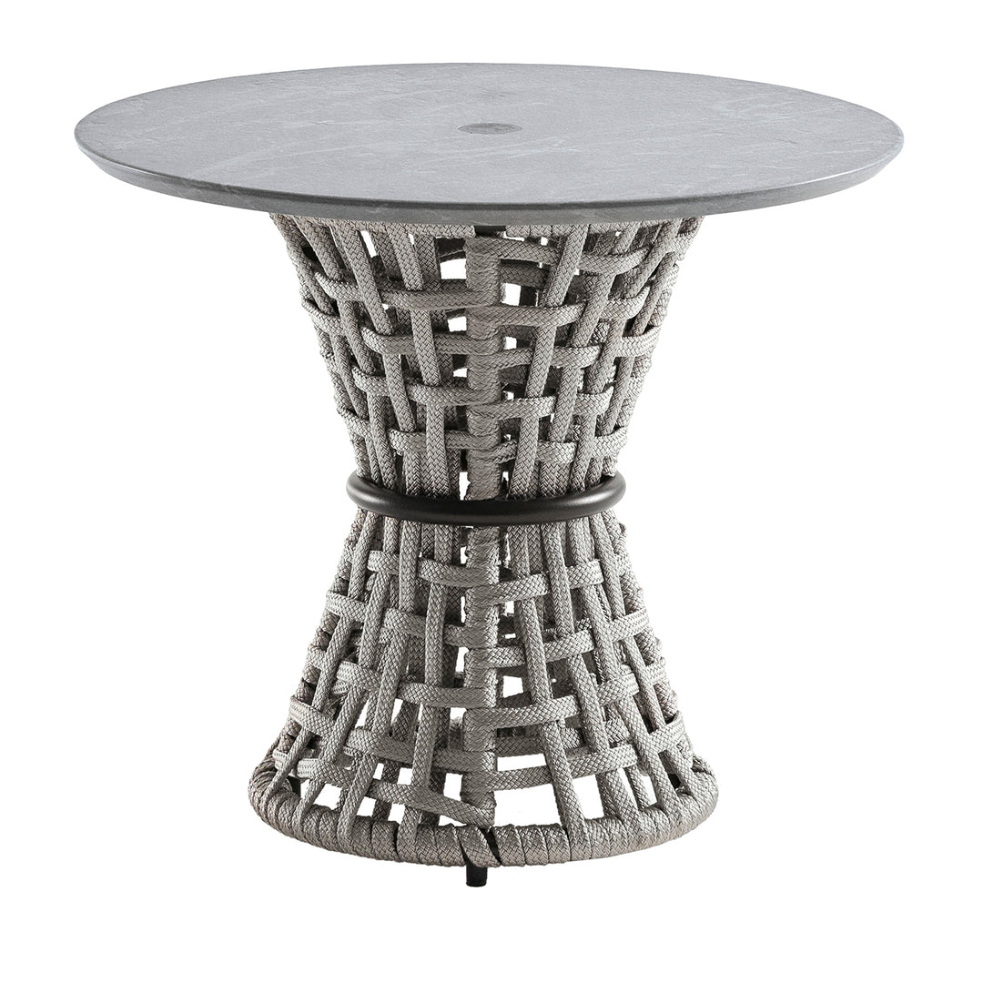 Outdoor Gray Side Table With Stone Top Giorgio Collection | Artemest