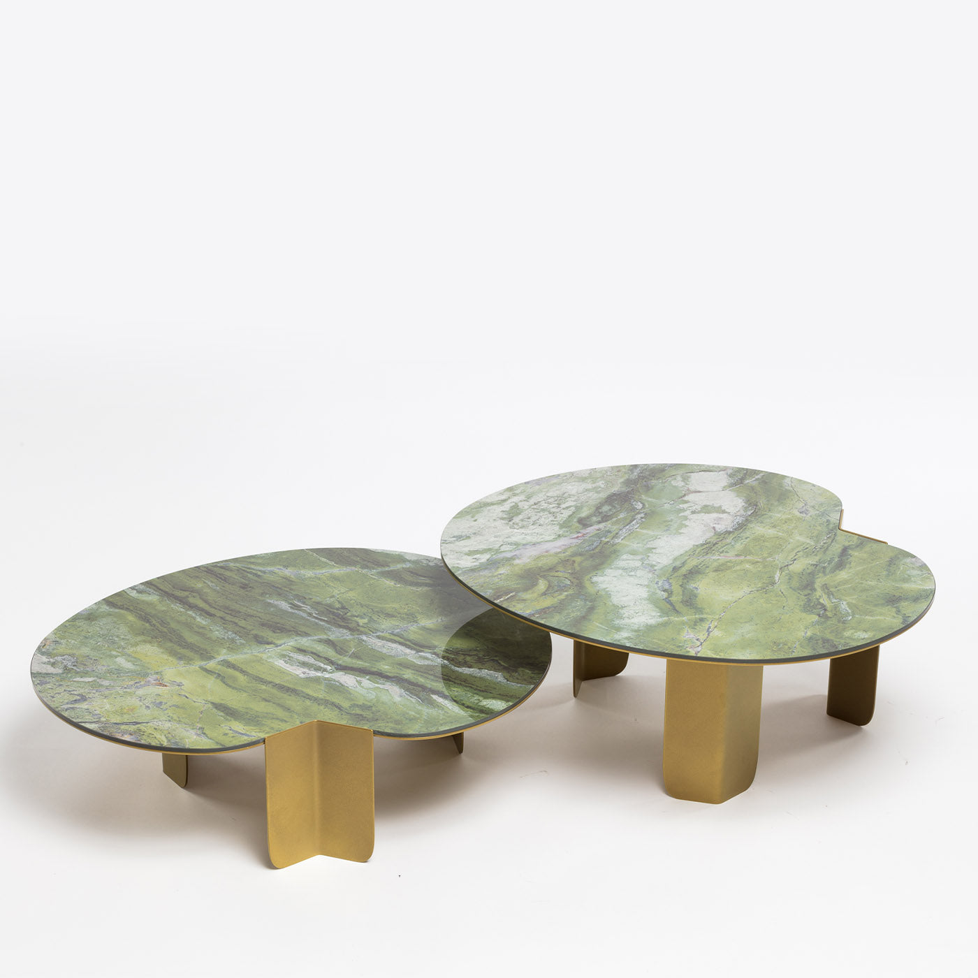 Monet High Green & Golden Coffee Table Pollini Home | Artemest