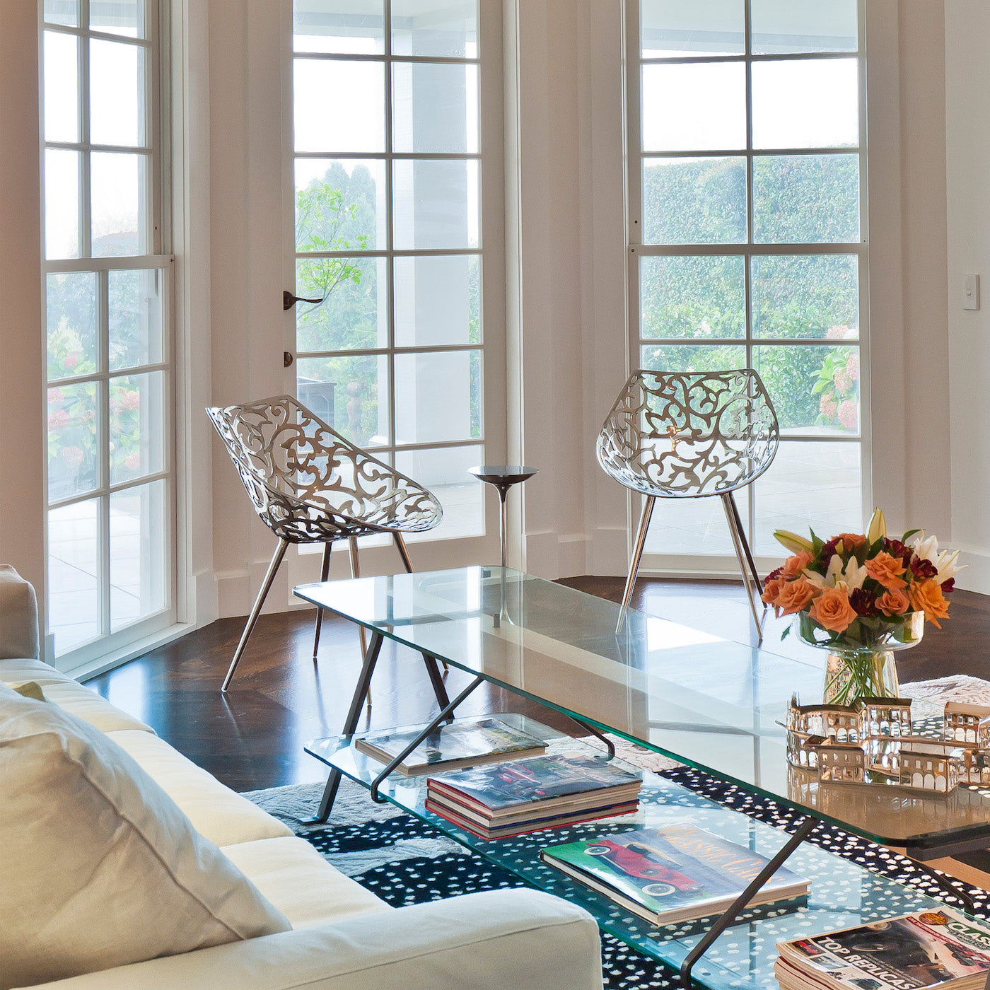 Miss Lacy Openwork Silvery Chair by Philippe Stark Driade | Artemest