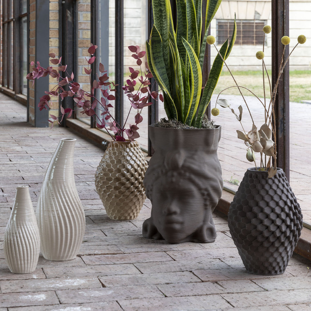 Alma Beige Vase Mediterranea Design | Artemest