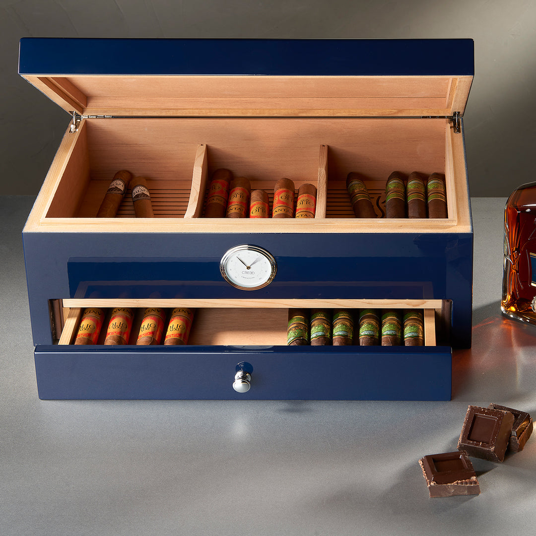 Cuba-inspired Blue Humidor (Special Club Edition) Morici | Artemest