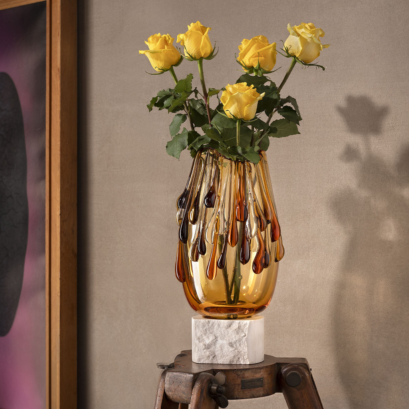 Golden Lagoon Tears Murano Glass Vase Aina Kari | Artemest