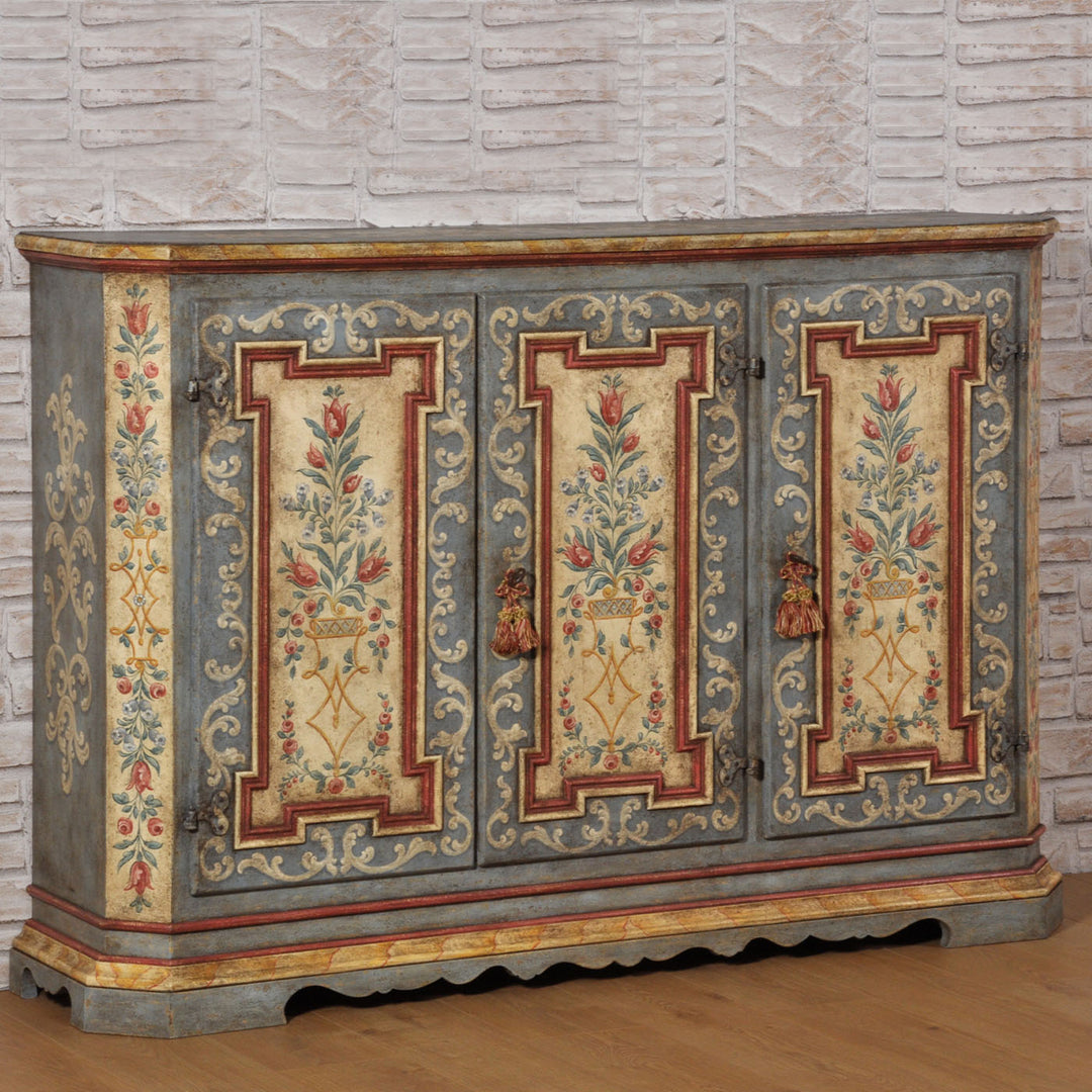 18th-Century Baroque Tyrolean-Style Floral Sideboard Vangelista 1960 ...