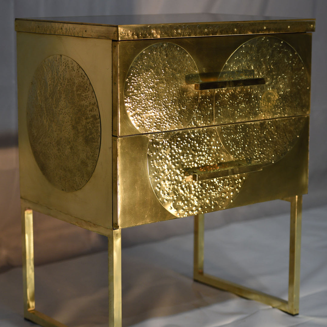 Total Gold Moon Bedside Table Justfurnituress | Artemest
