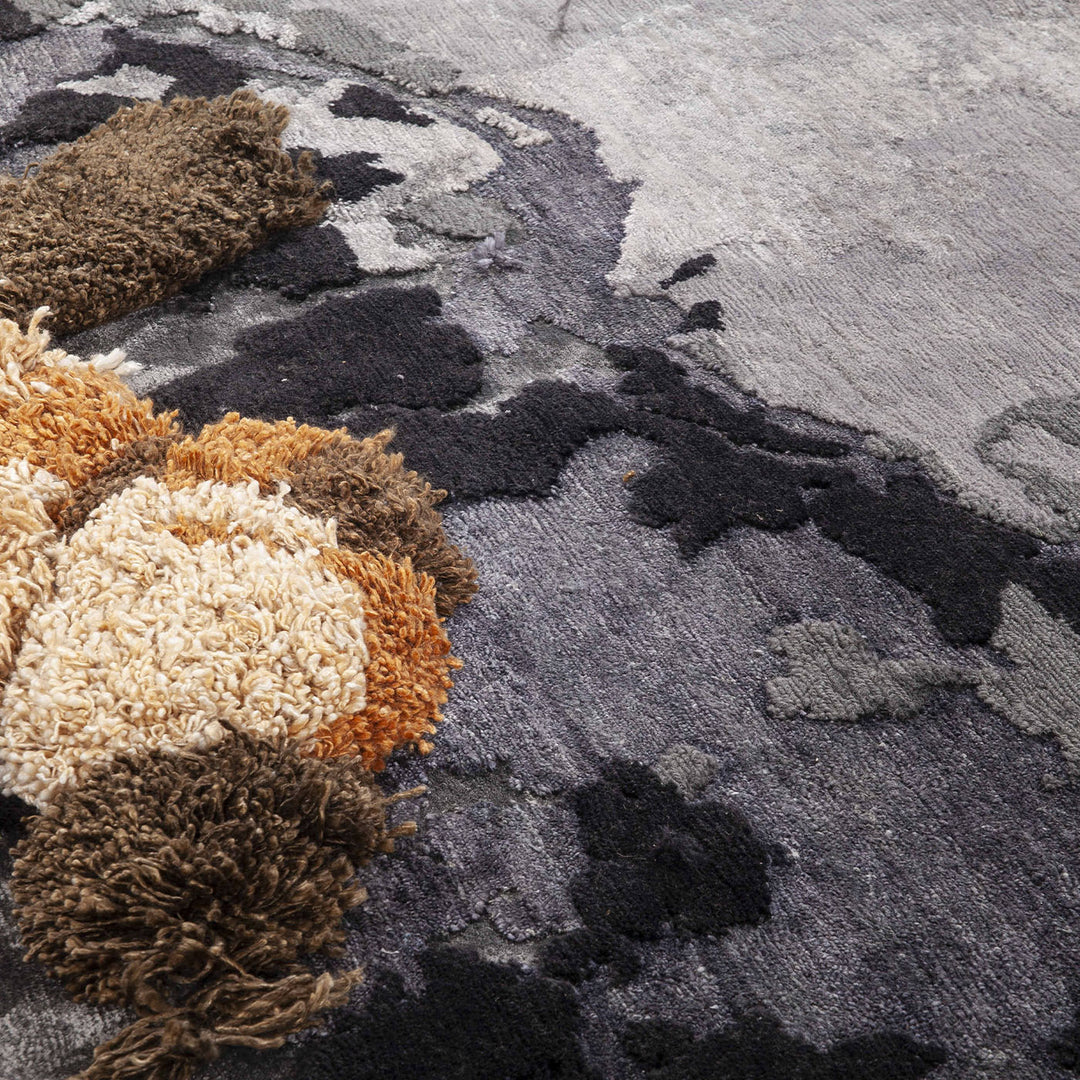 Tactile Black Rug by Ilaria Franza Mohebban | Artemest