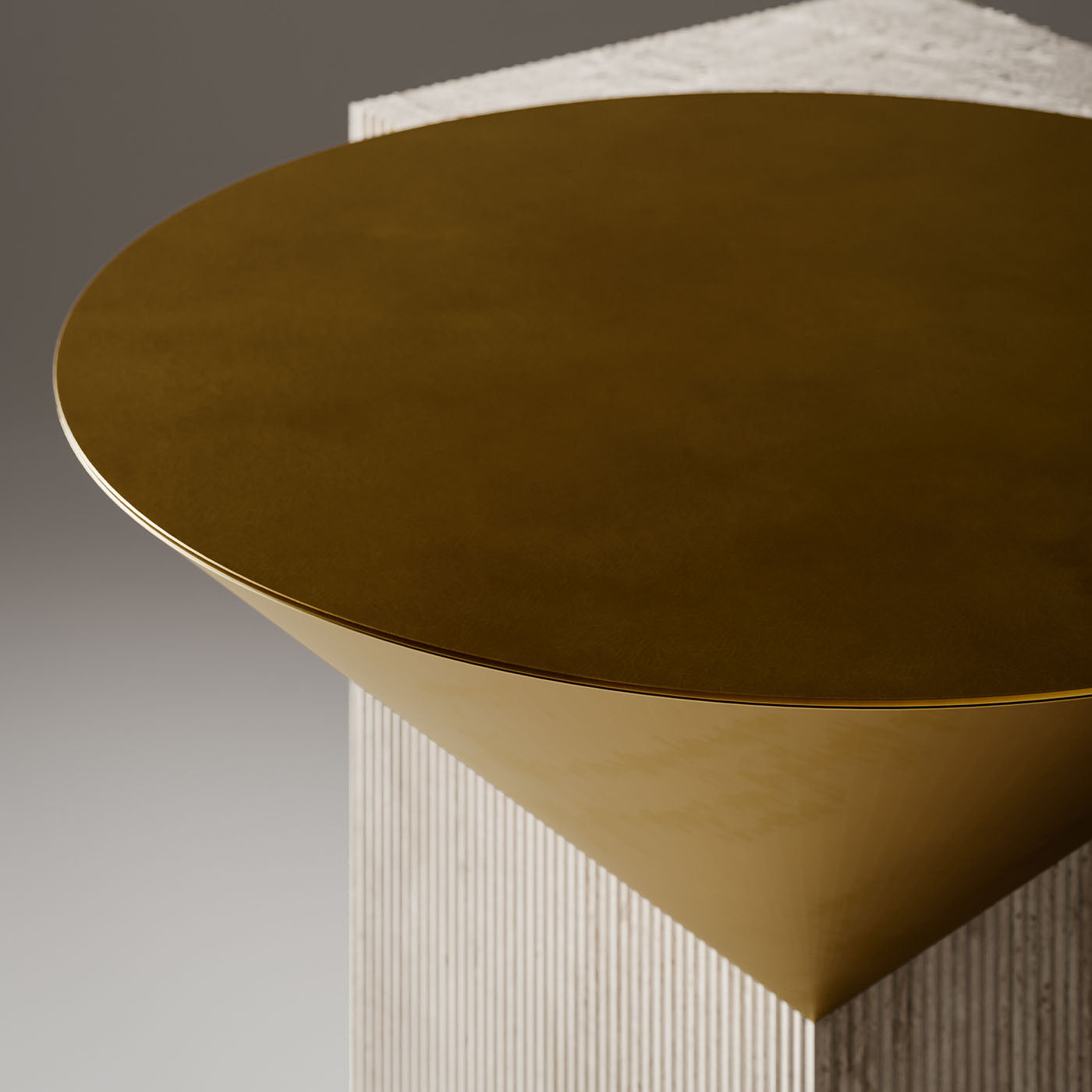 Rock Side Table In Travertine Marble VeniceM | Artemest