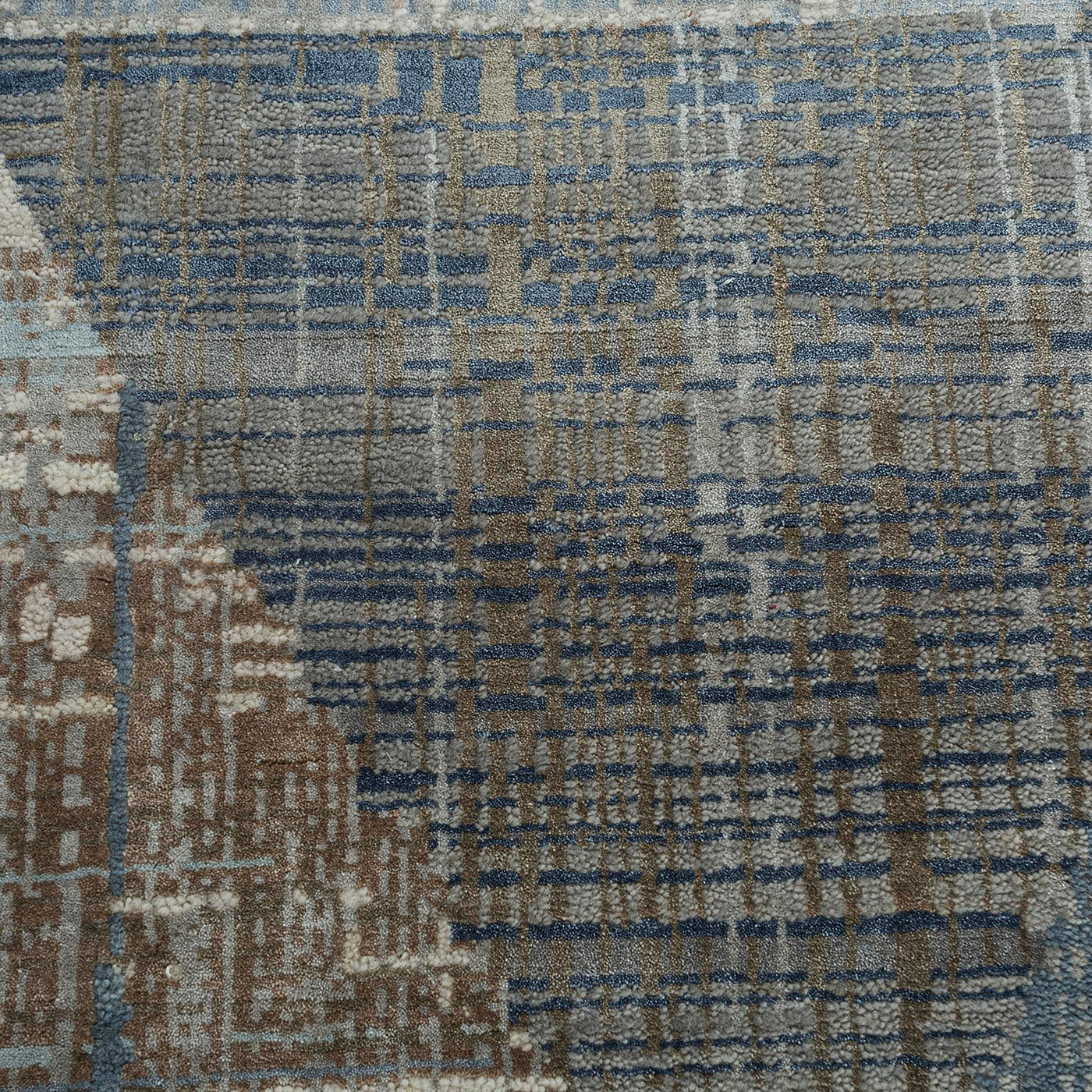 Symmetrical Waves Skyline Blue & Classic Gray Hand Tufted Rug Jaipur ...