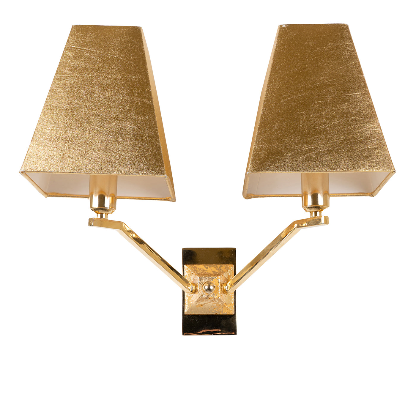 2-Light Gold-Leaf Wall Lamp Rora Illuminazione | Artemest