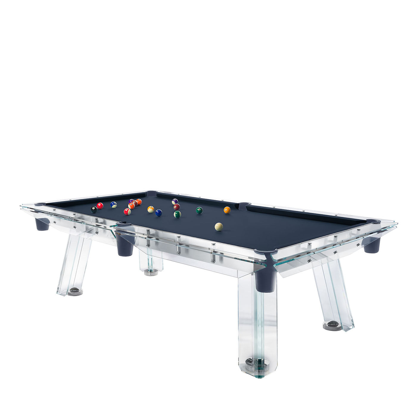 Filotto Classic Marine Blue/Navy Glass Billiard Table Impatia | Artemest