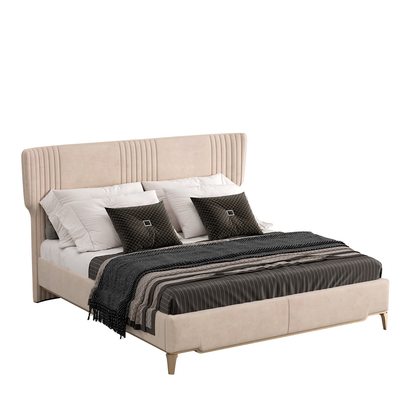 Gattopardo Beige Double Bed Alberto & Mario Ghezzani | Artemest
