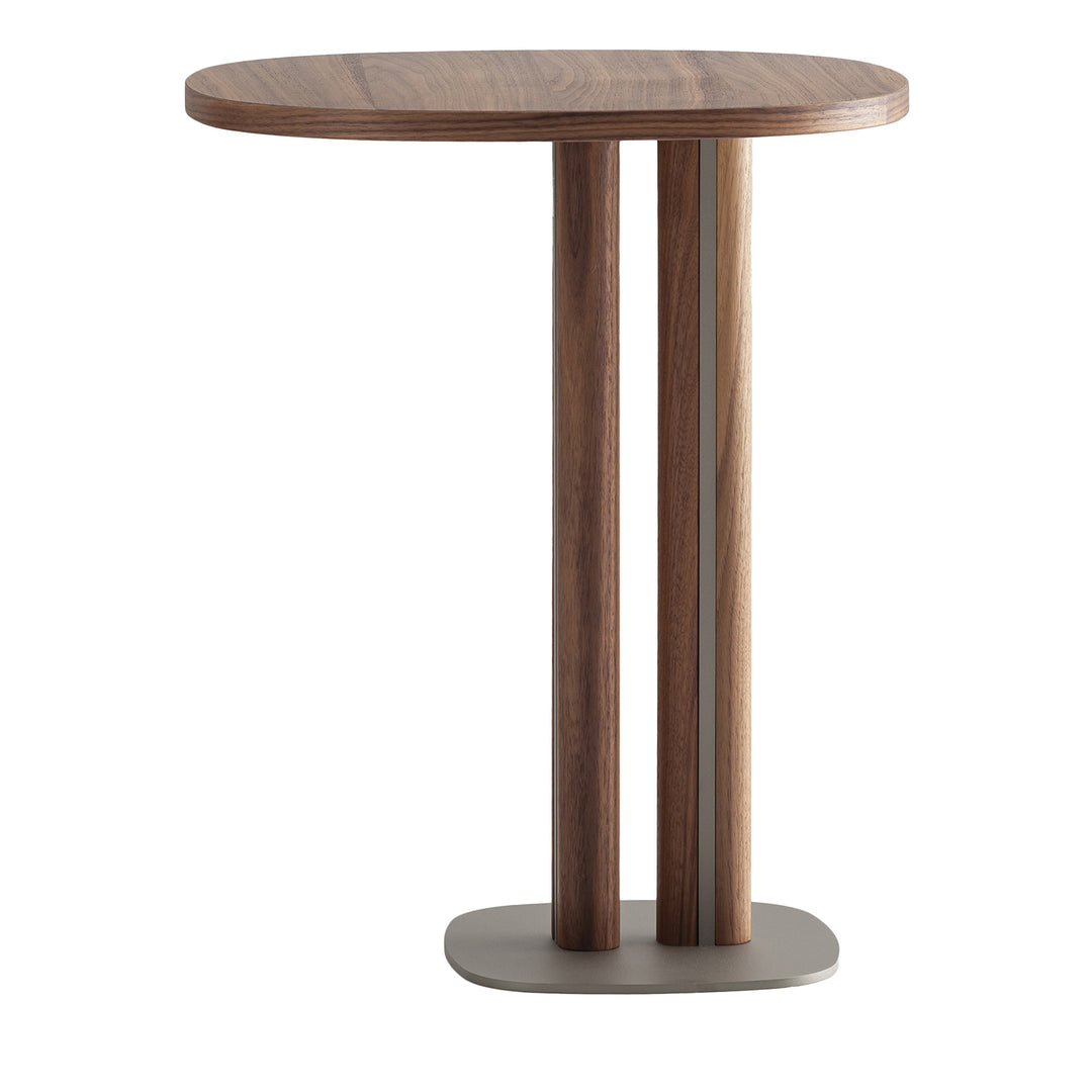 Manhattan Tall Asymmetrical Walnut Side Table Morica Design | Artemest