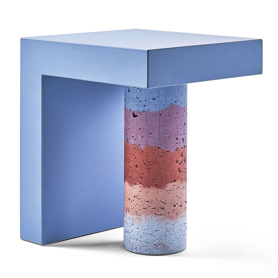 Blue Alberoni Side Table Design By Patricia Urquiola Cimento | Artemest