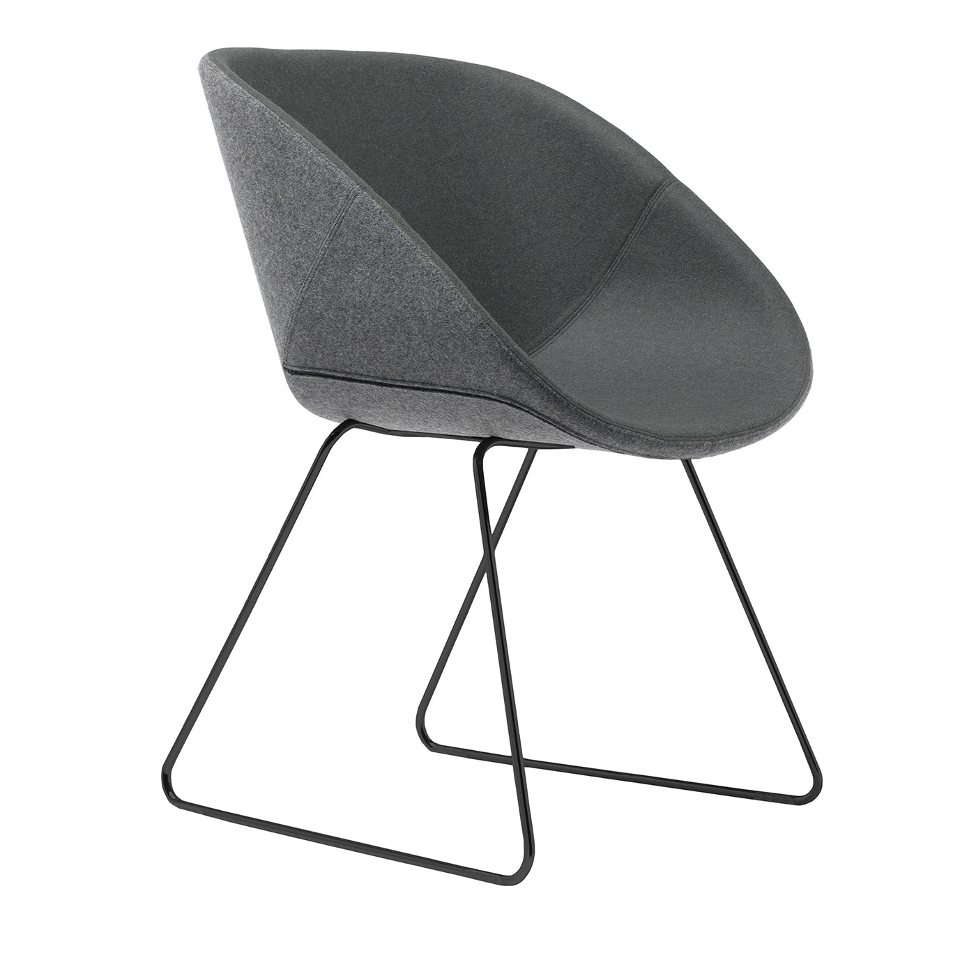 Hibiscus Grey Sled Chair Sitia | Artemest