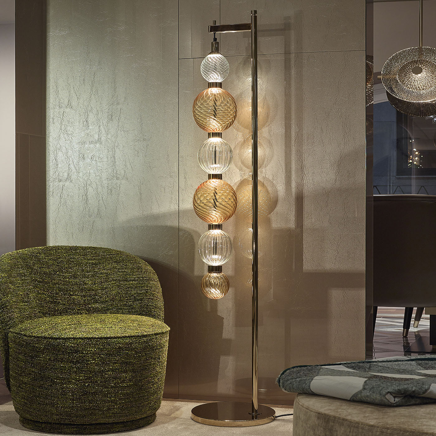 Drop Floor Lamp Champagne Finish Sicis | Artemest