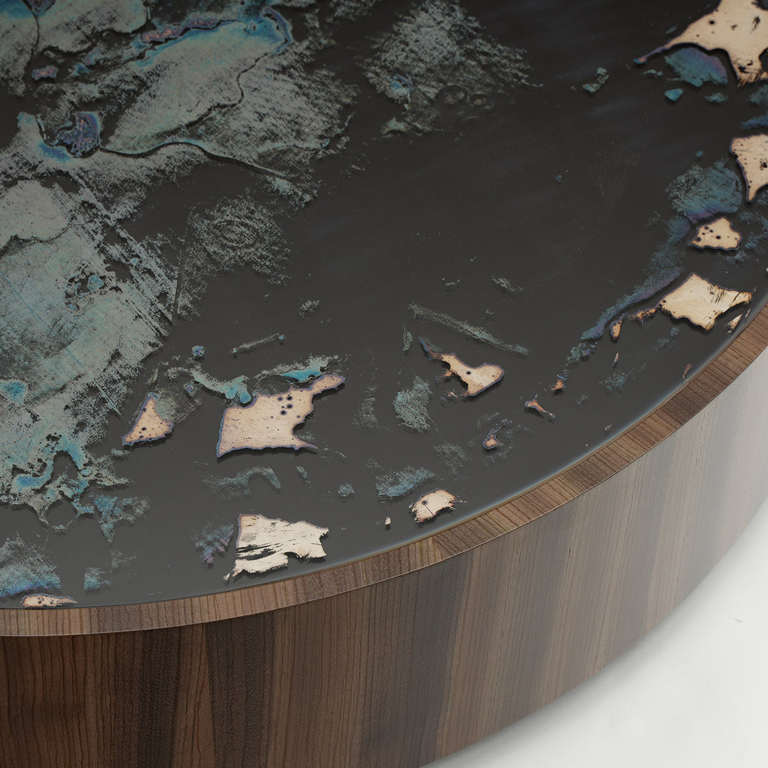 Rafael Round Zebrano Coffee Table Cafedesart | Artemest