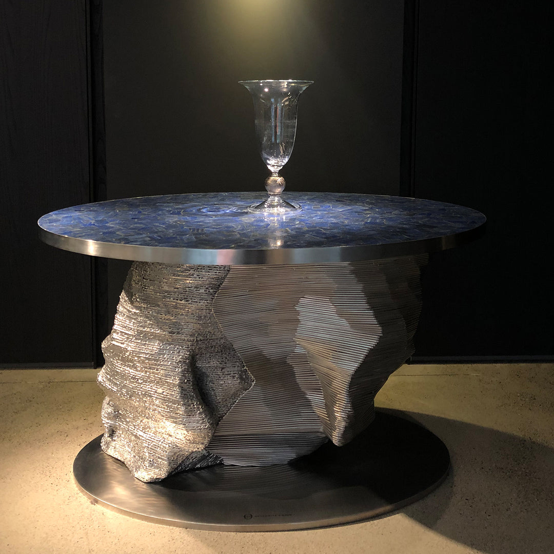 Meteorite N° 4 Table by Giò Pozzi Officina Della Scala | Artemest