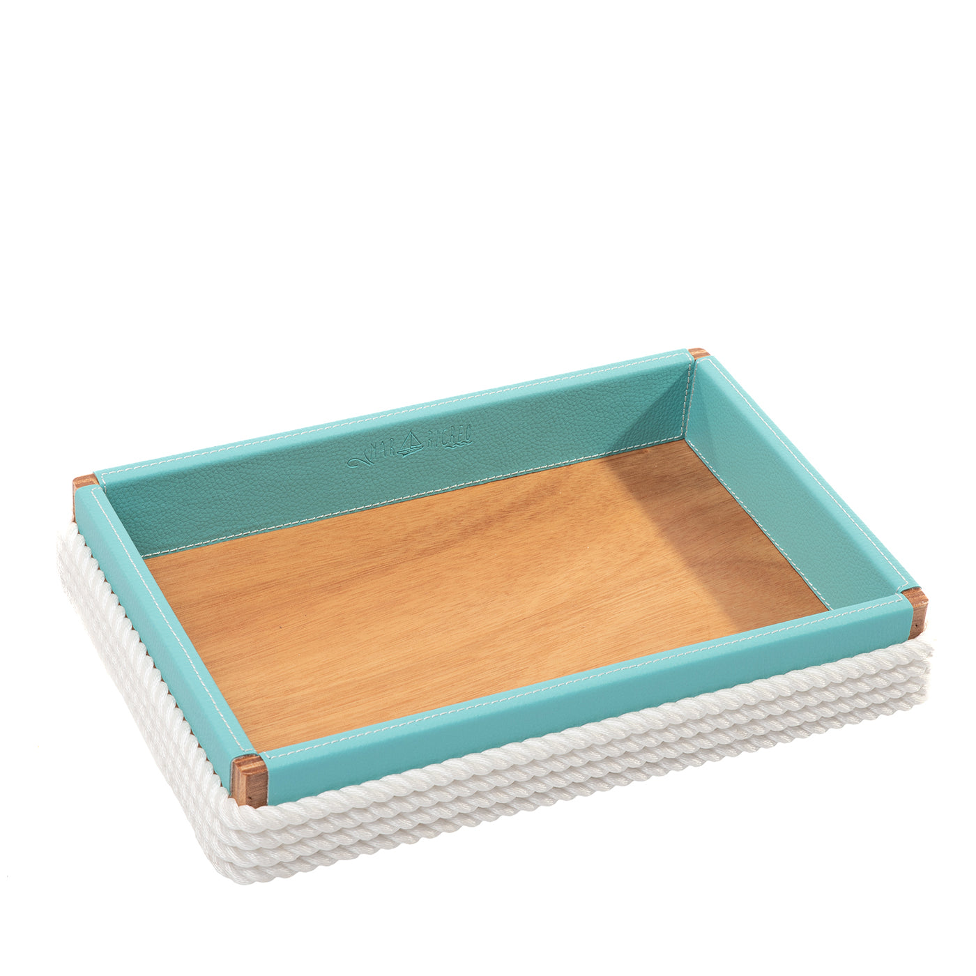 Small Rectangular Turquoise & White Tray Marricreo | Artemest