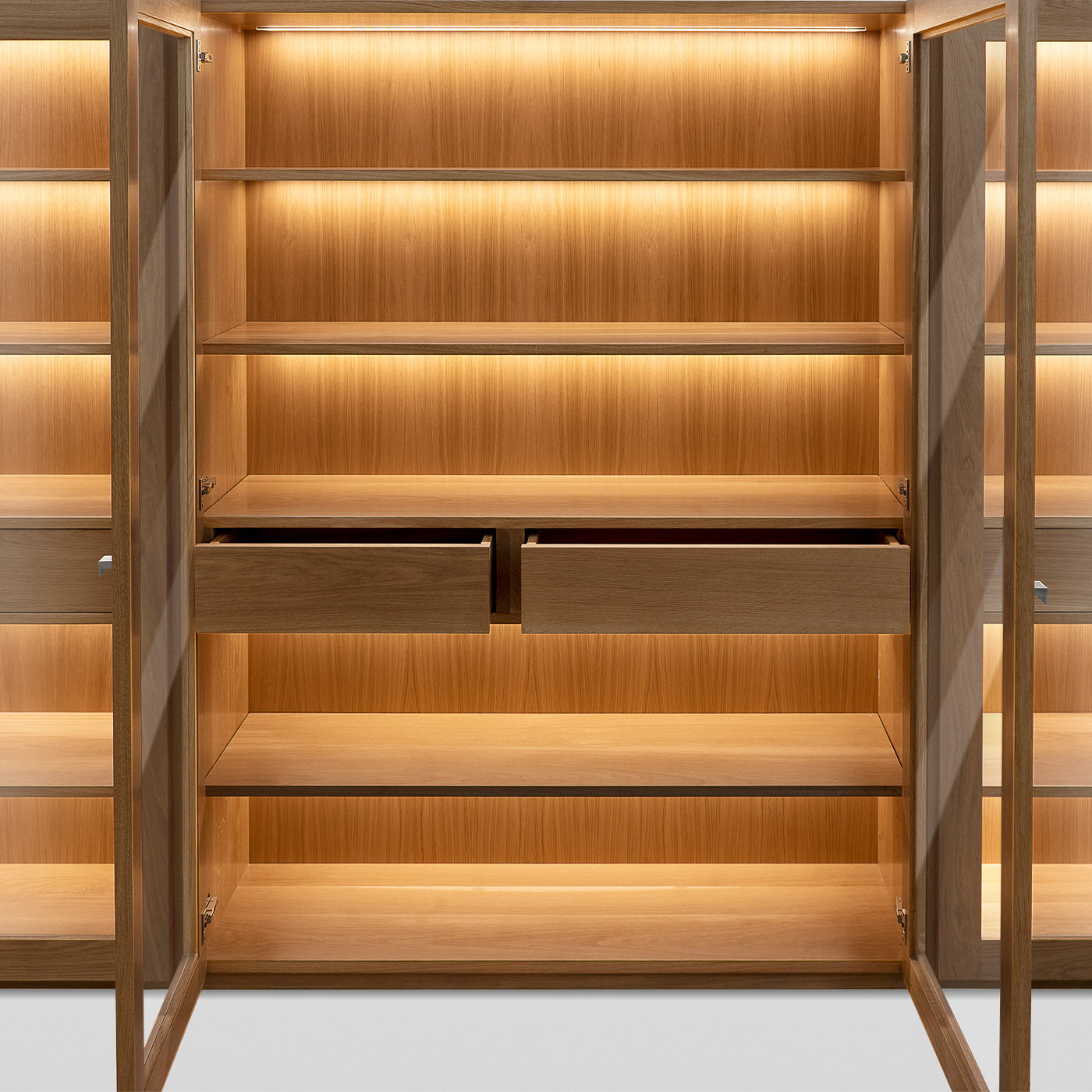 Modular Asymmetrical Durmast Bookcase by Erika Gambella Ebanisteria ...