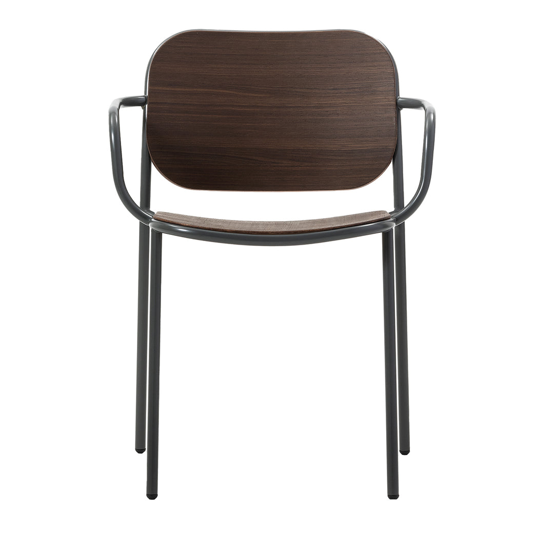 0177-LE Metis Gray/Oak chair By Studio Gabbertas TrabA' | Artemest