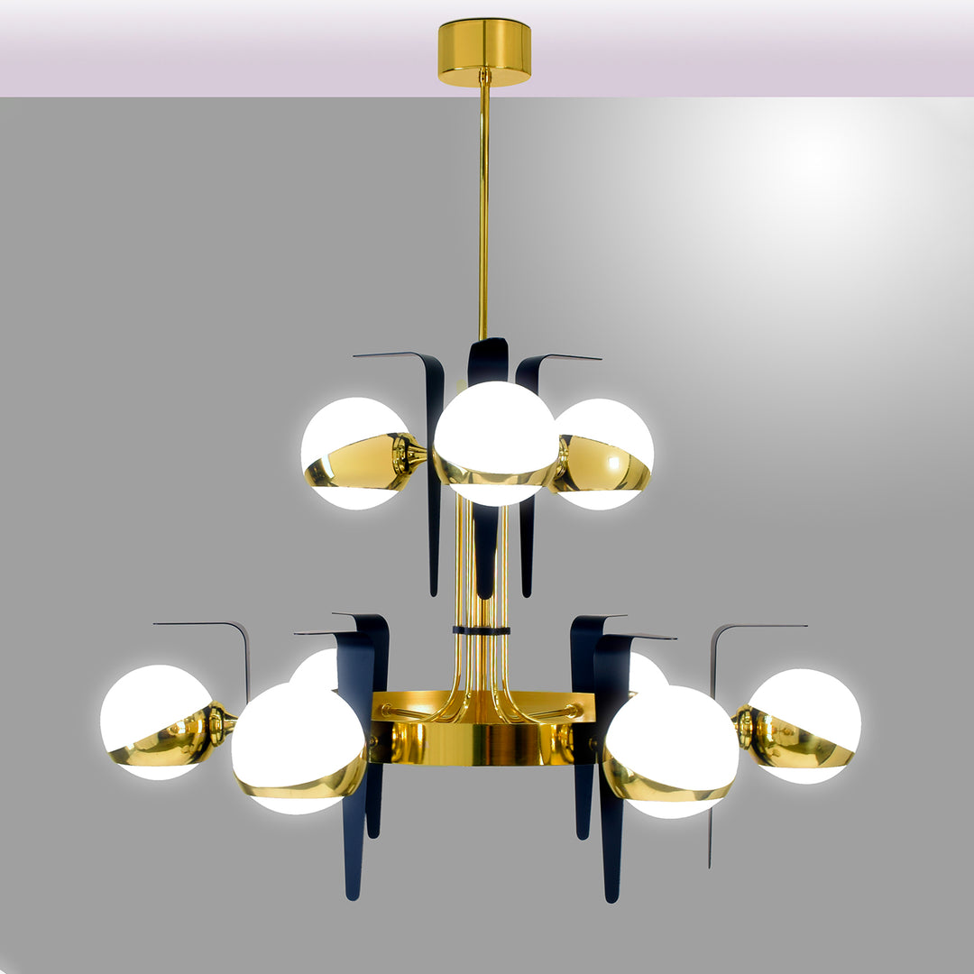 Cosmo 2-Level Chandelier Lampex Italiana | Artemest