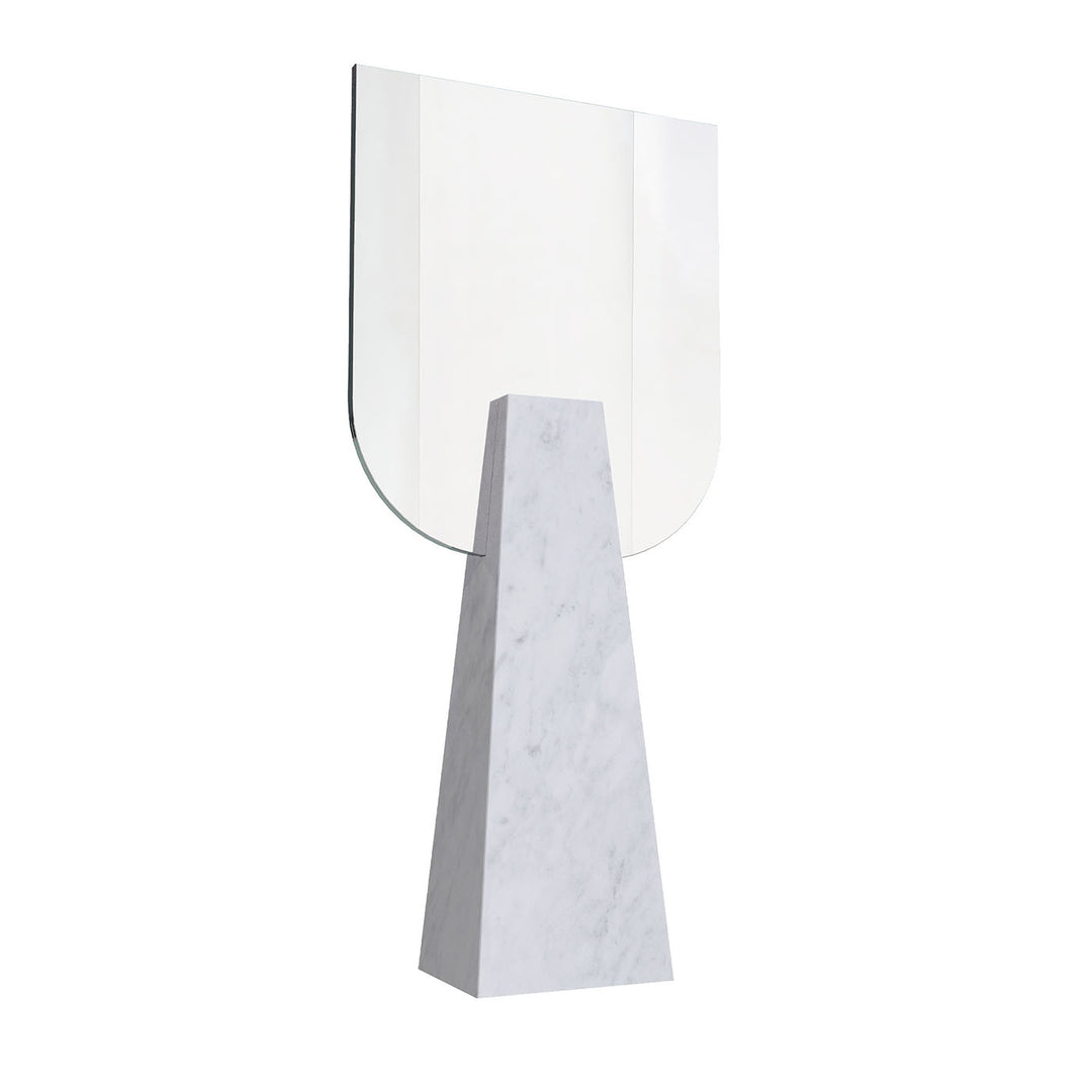 Ophelia White Carrara Table Mirror Carcino Design | Artemest