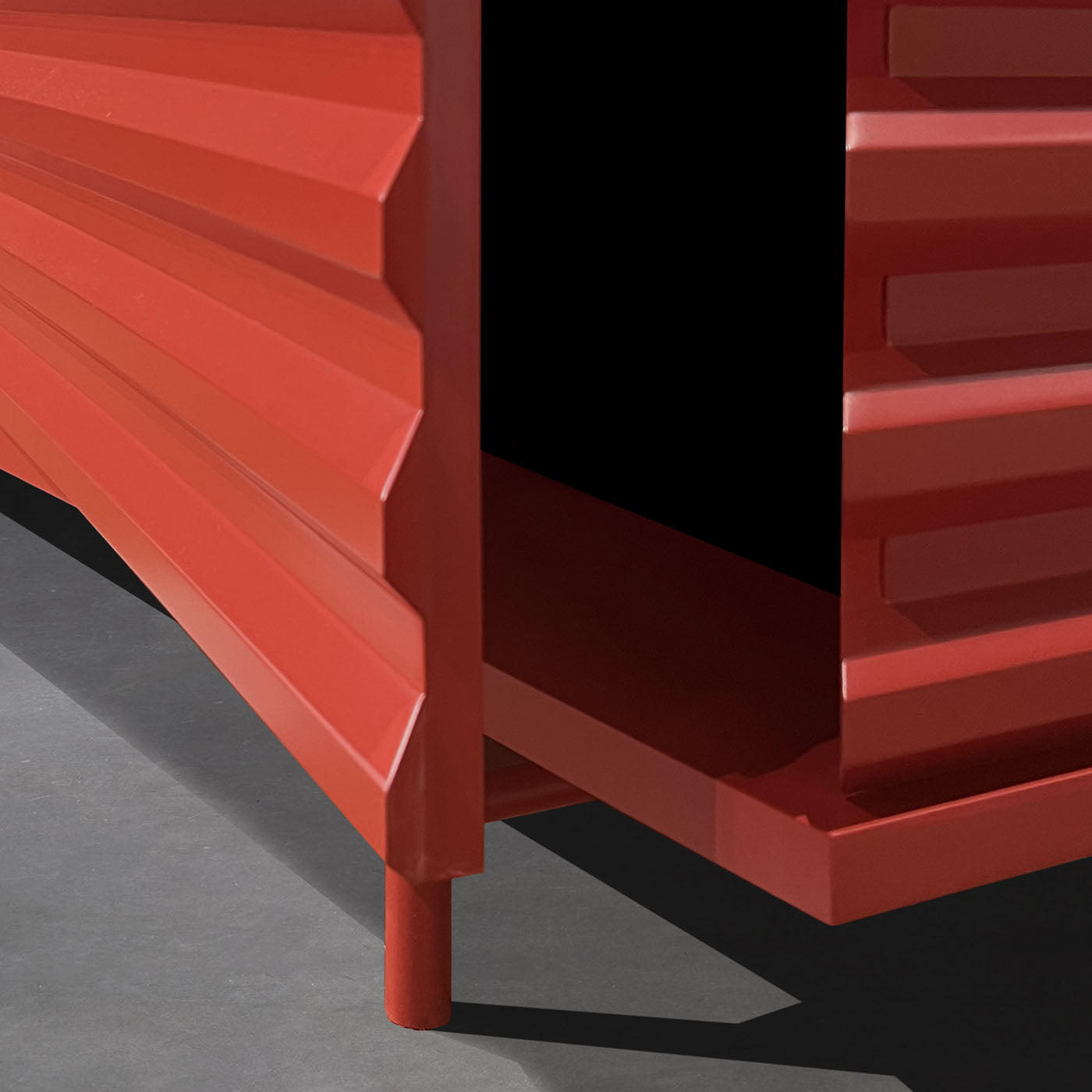 B-Side Fire Red 4-Door MDF Sideboard DLA Design Lab | Artemest