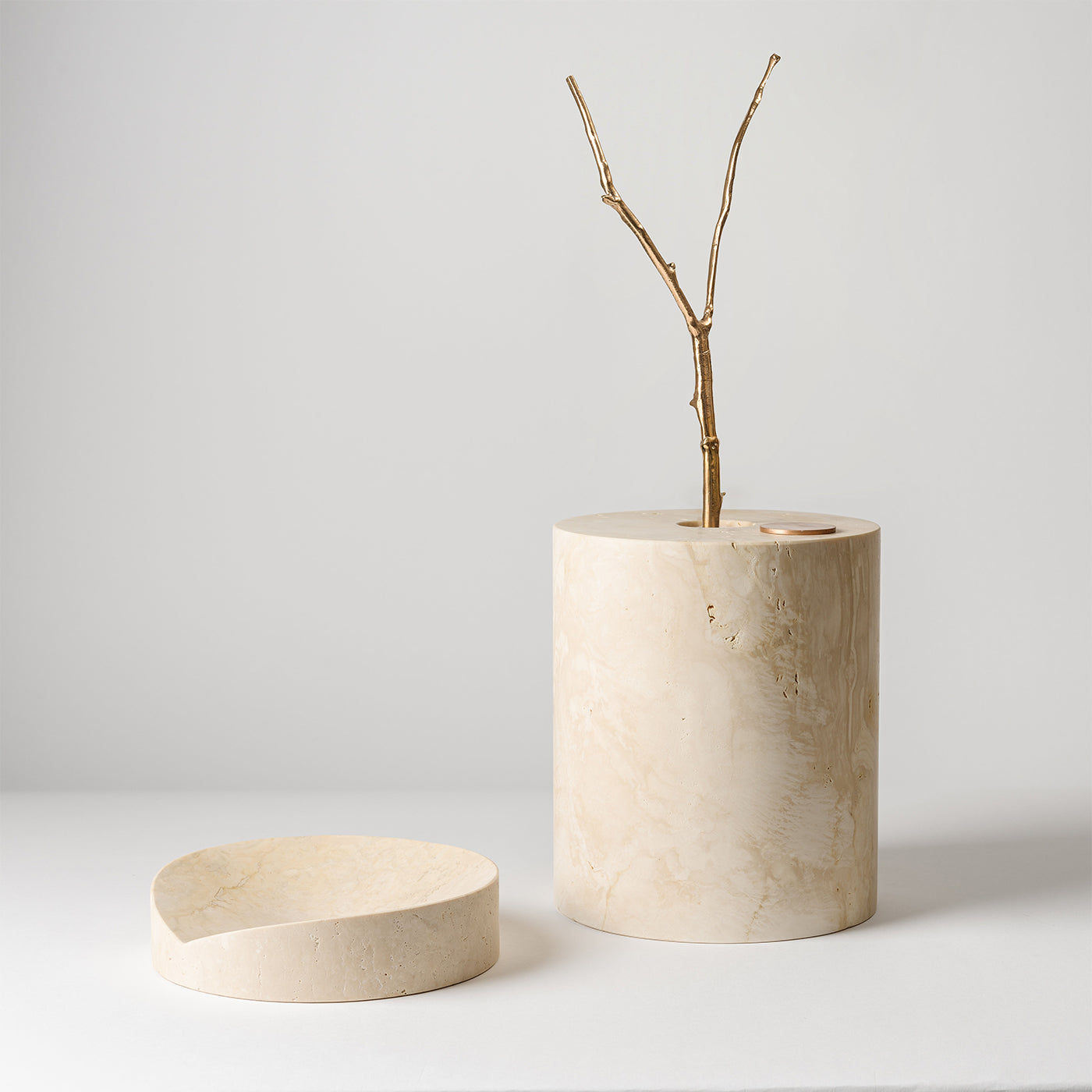 Here and Now Ostuni Travertine Vase Alimonti Milano | Artemest
