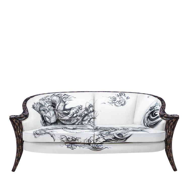 Opus Futura 2-Seat Tattoo Sofa by Carlo Rampazzi Sergio Villa | Artemest
