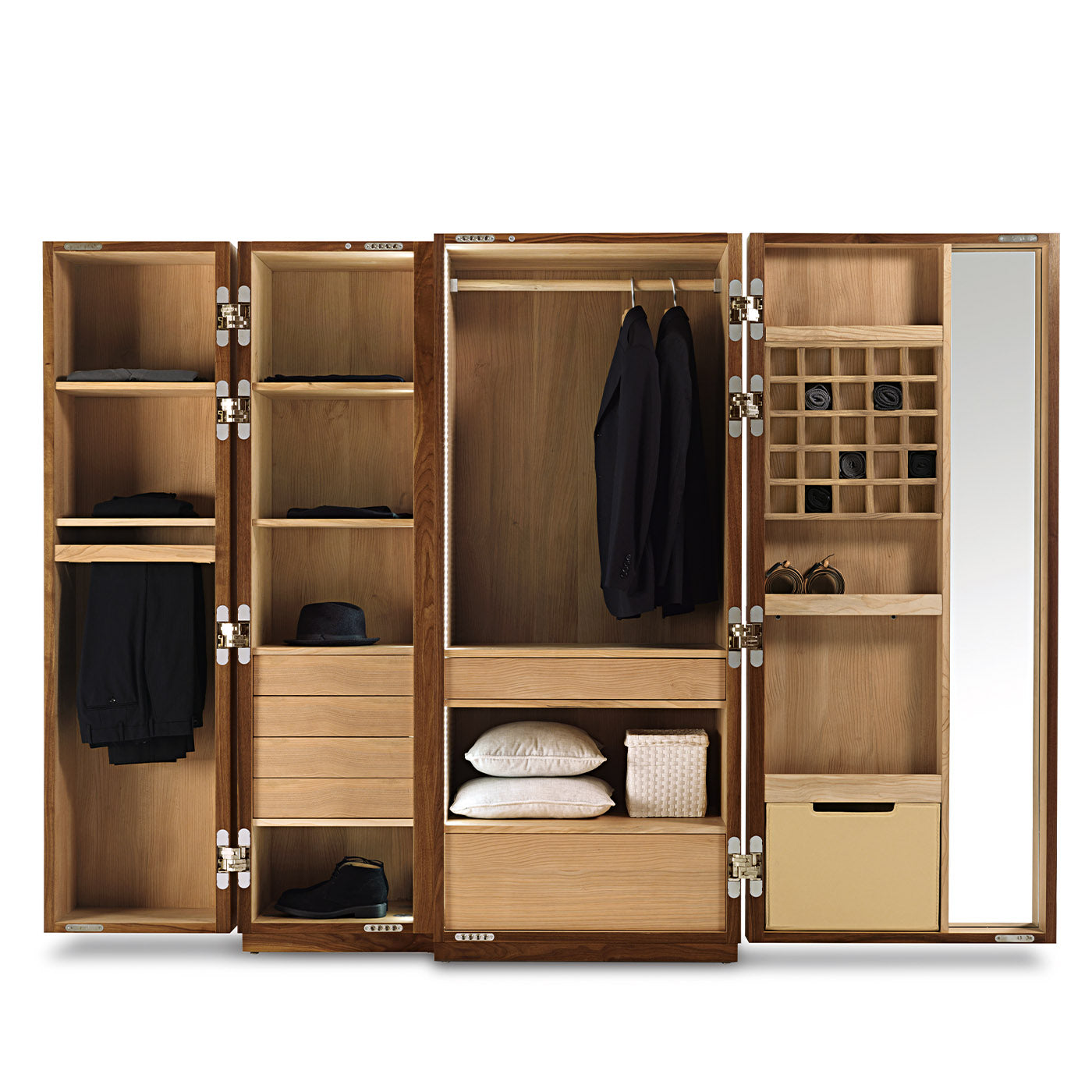 Nuit 2 -Door Walnut Closet by Giuliano Cappelletti Riva 1920 | Artemest