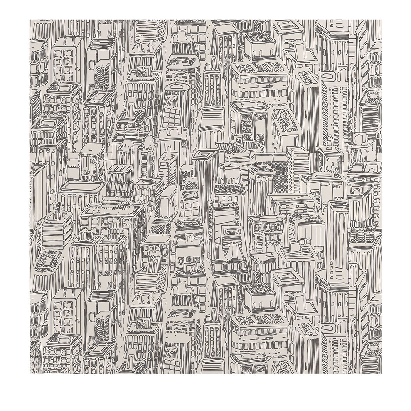 Skyscrapers Pattern New York City Buildings Hand Drawn Wallpaper ...