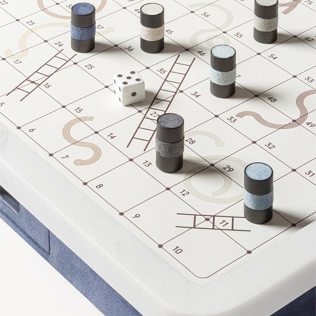 Delos Marble Snakes & Ladders Game Set Giobagnara | Artemest