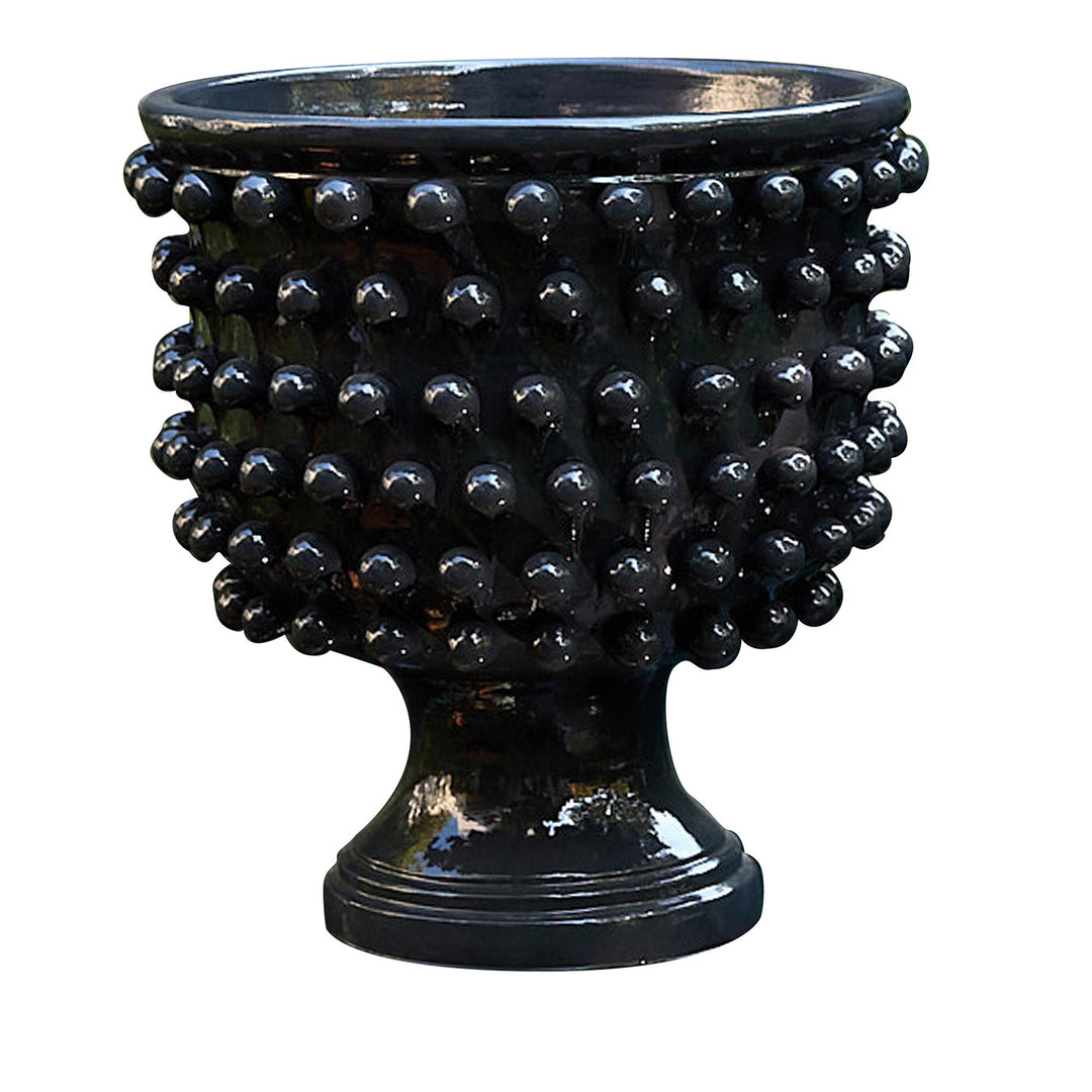 Blue-Gray Textured Cachepot Ceramiche Ceccarelli | Artemest