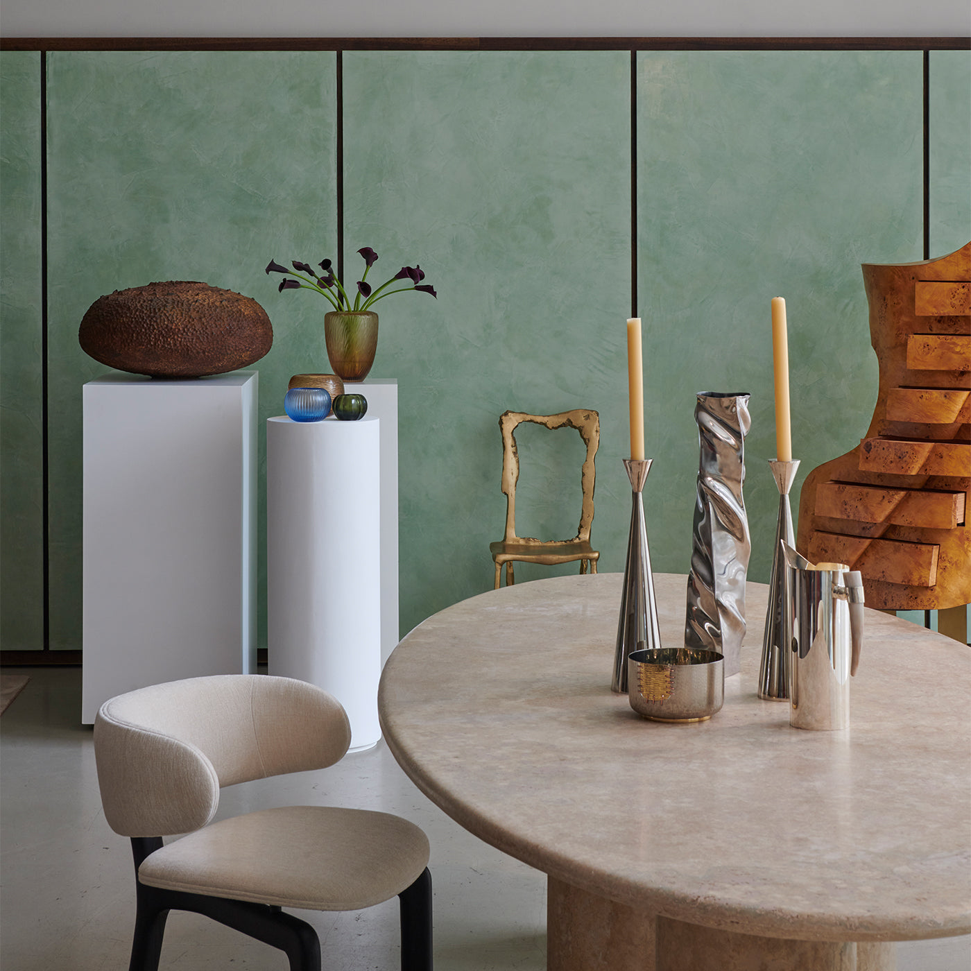 Cast Brass Scultura Decorative Chair BAU Design | Artemest