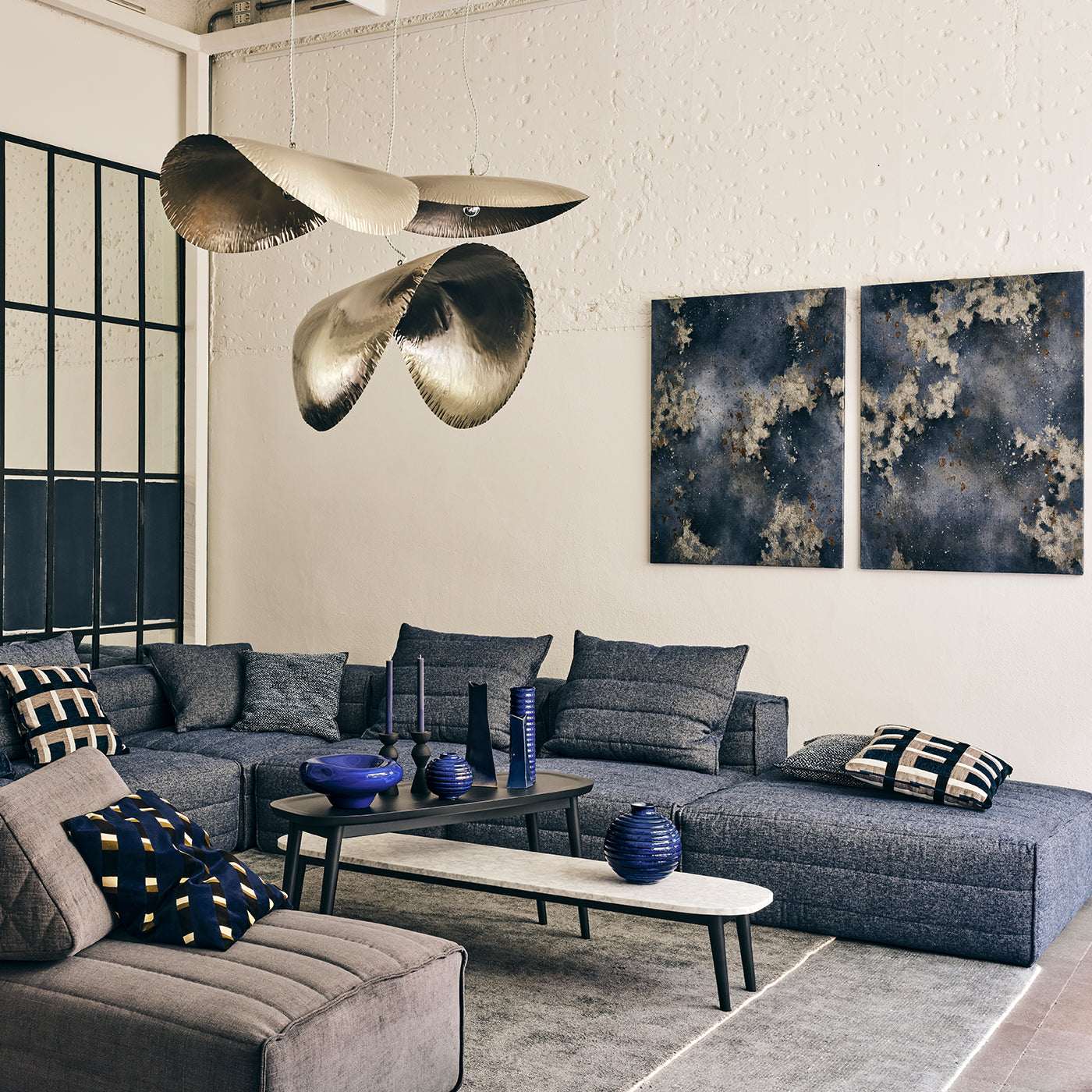 Midnight Moon Dust painting Fabscarte | Artemest