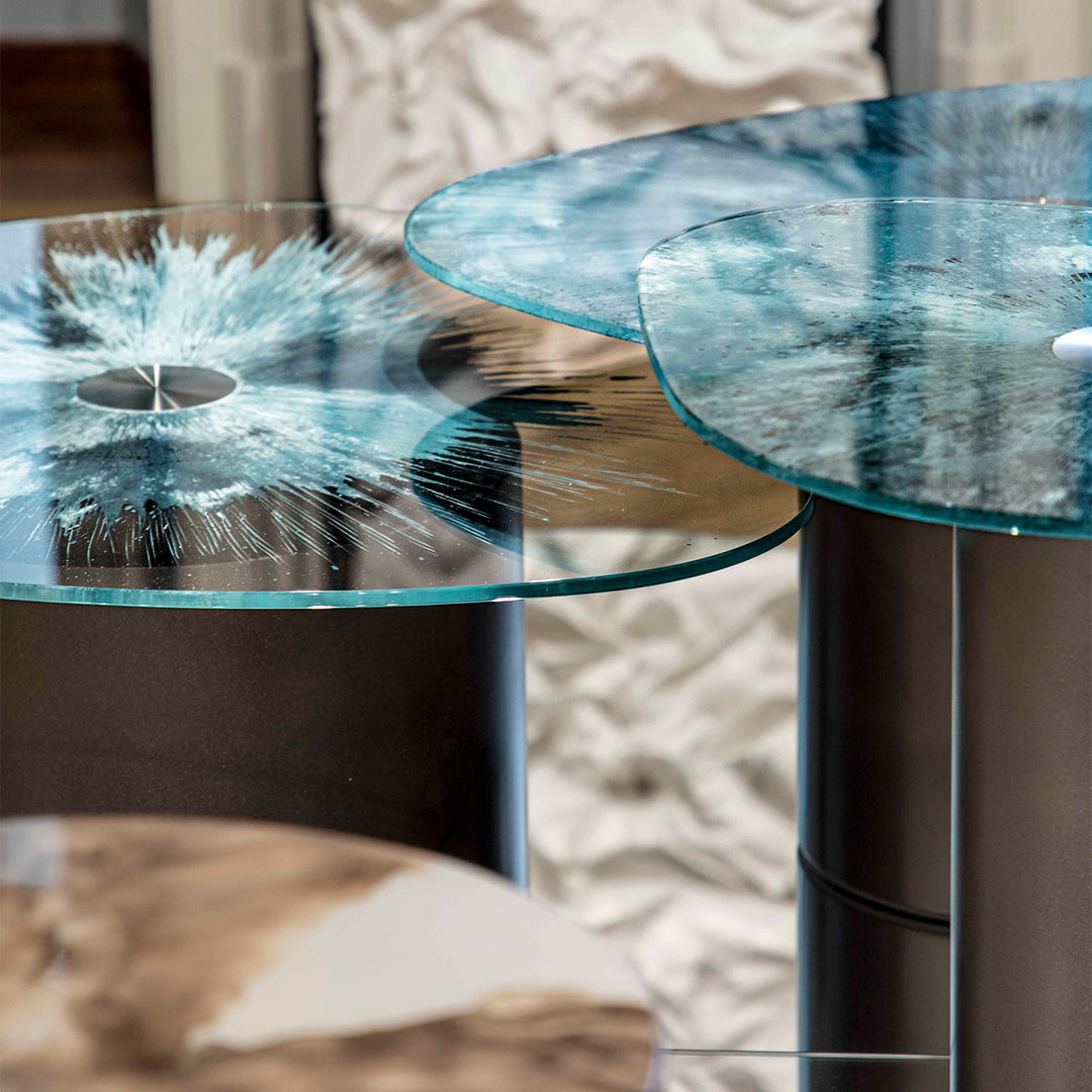 Marea Large Coffee Table with Tempered Glass Top Atelier Frigerio Mirva ...