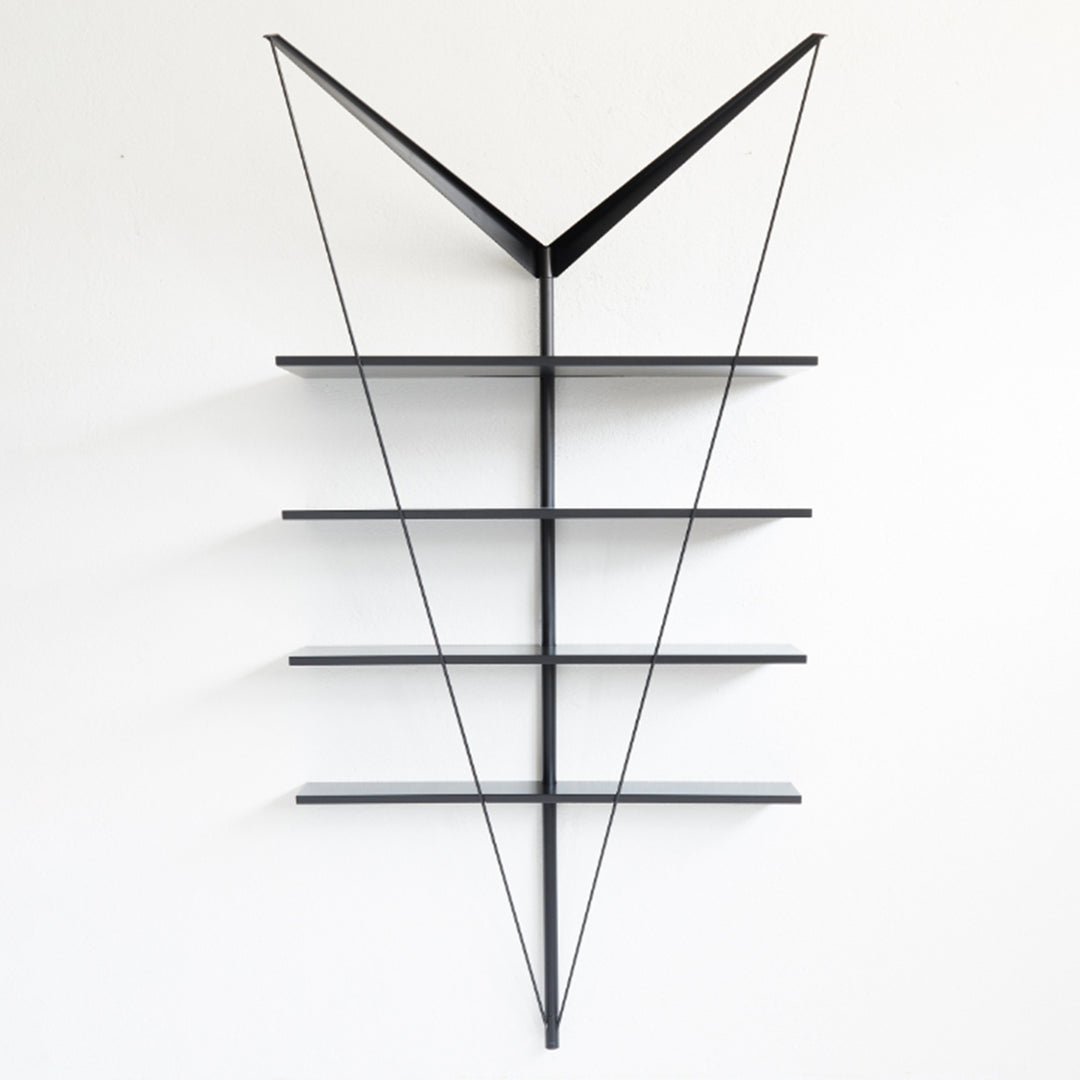 Angelo Necessario Black Steel Wall Shelf System Paolo Pallucco | Artemest
