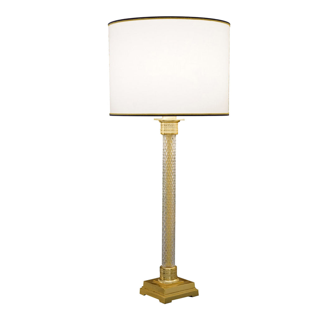 Footed Bronze & Crystal Table Lamp CG Capelletti | Artemest