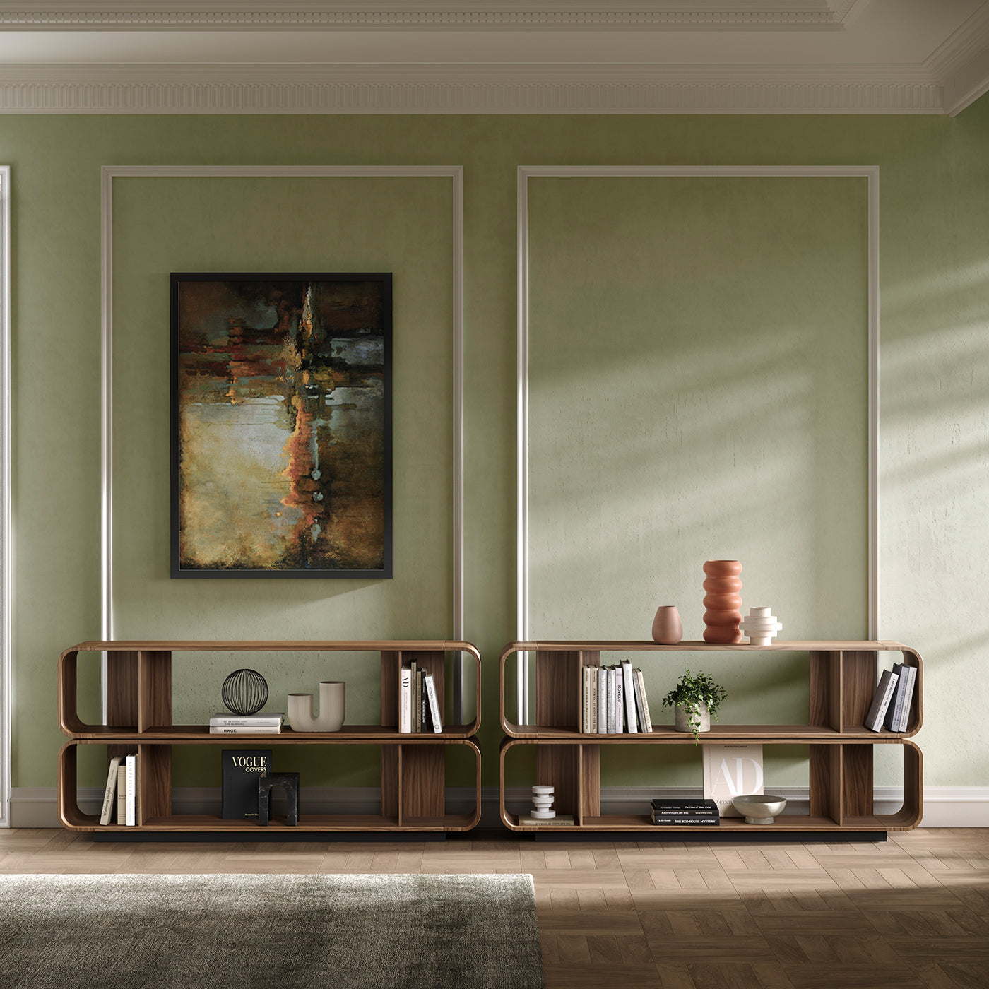 ROUND UP 180 Modular Bookshelves Barba Design | Artemest